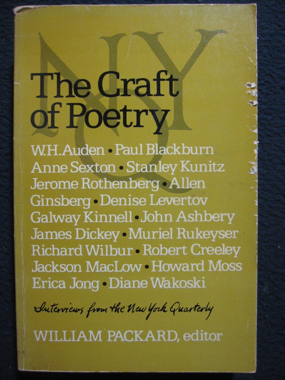 The Craft of Poetry: Interviews from the New York Quarterly by William ...
