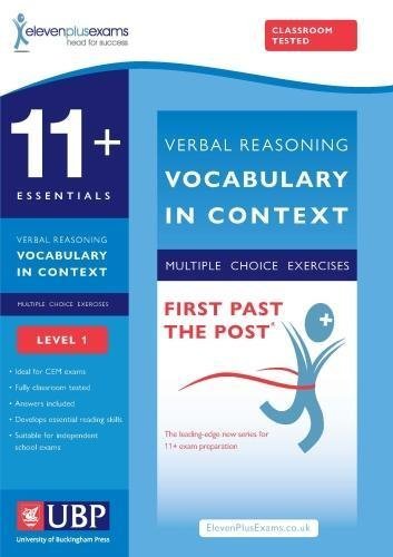 11+ Essentials Vocabulary in Context: Level 1 by Eleven Plus Exams ...