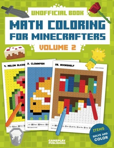 Math Coloring For Minecrafters: Addition, Subtraction, Multiplication ...