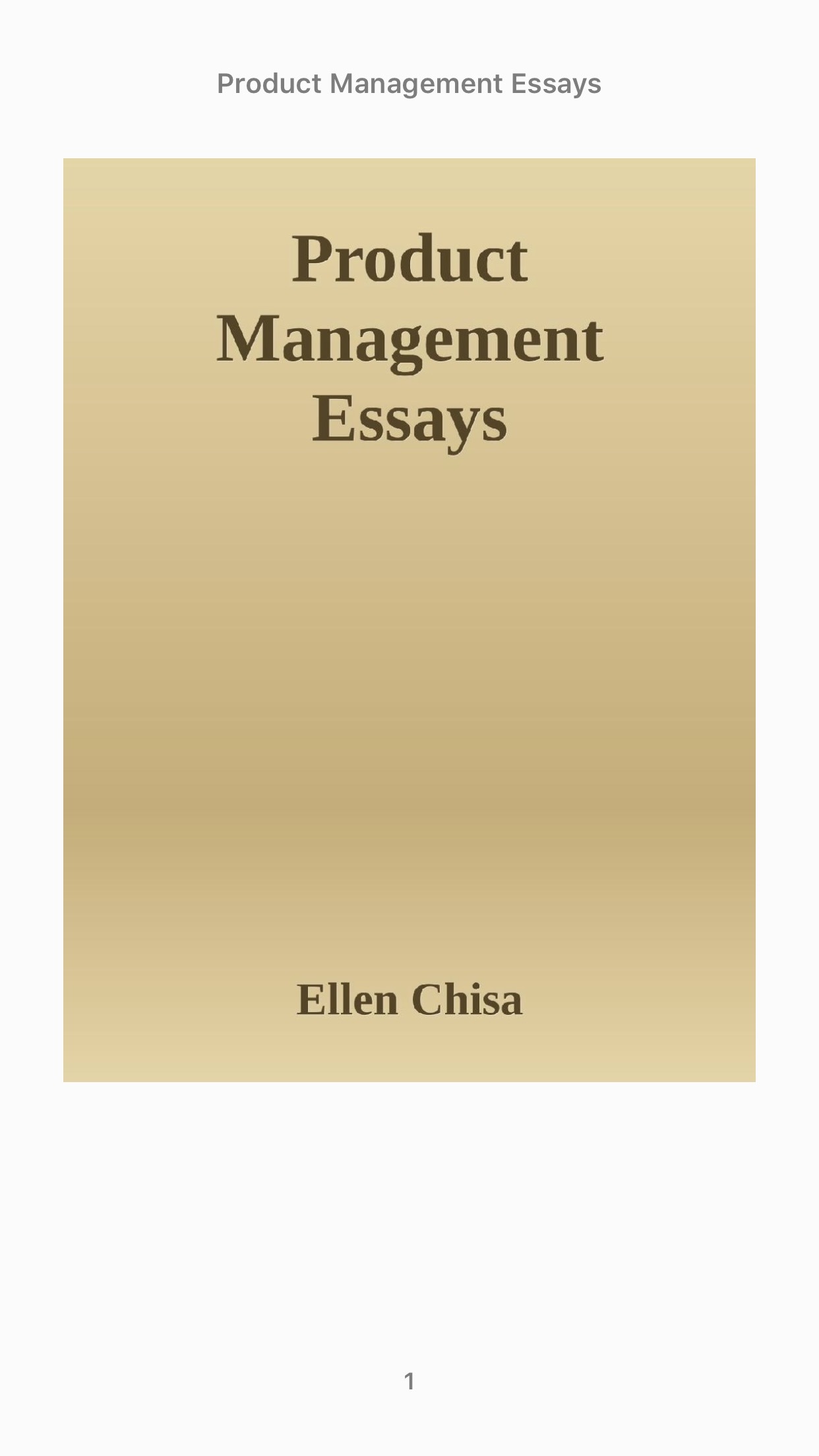 Product Management Essays by Ellen Chisa | Goodreads