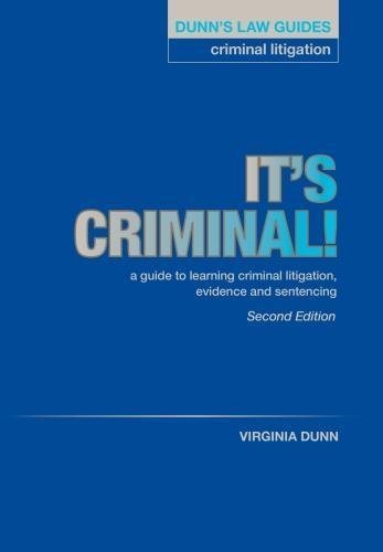 Dunn's Law Guides: Criminal Litigation 2nd Edition by Virginia Dunn ...