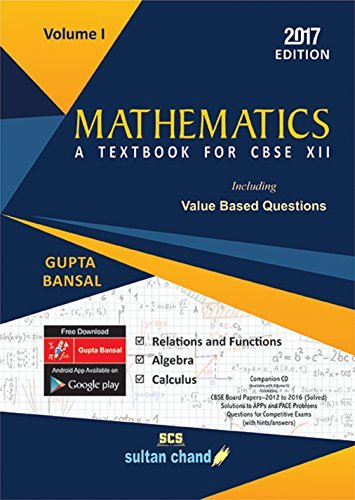 Sultan Chand Mathematics A text Book for Class XII Volume - 1 by V.K ...