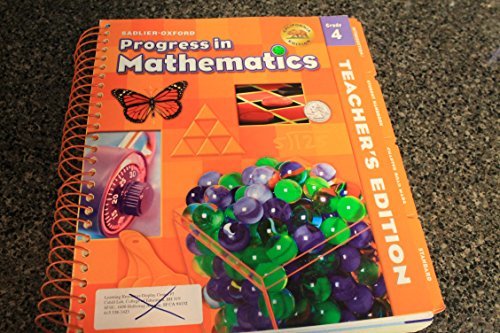 Progress in Mathematics Grade 4 CA Teacher's Edition by Catherine D ...