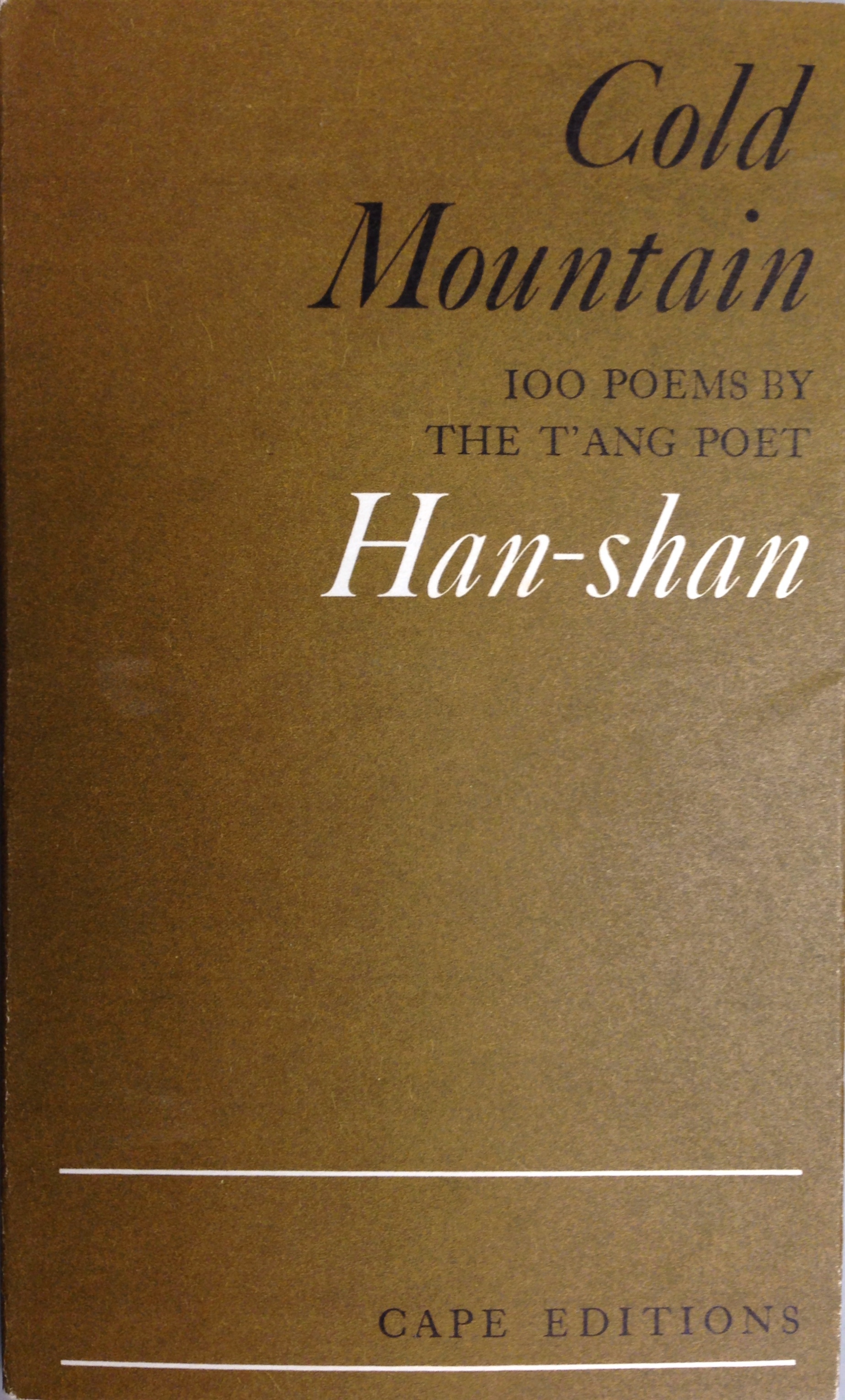 Cold Mountain: 100 Poems by Hanshan | Goodreads