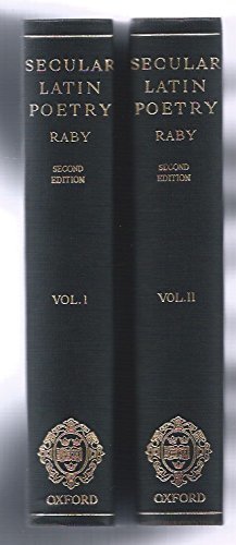 History of Secular Latin Poetry In 2VOL by F.J.E. Raby | Goodreads