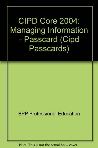 Cipd Core : Managing Information - Passcard by BPP Professional ...