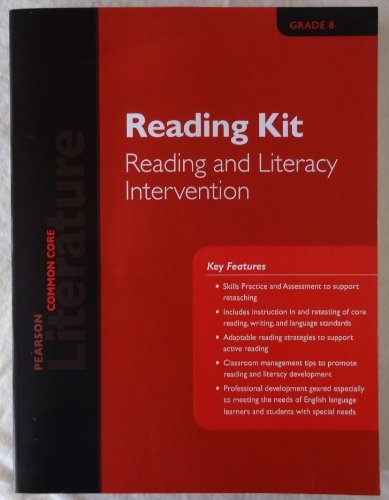 Pearson Common Core Literature Grade 8 Reading Kit Reading and Literacy ...