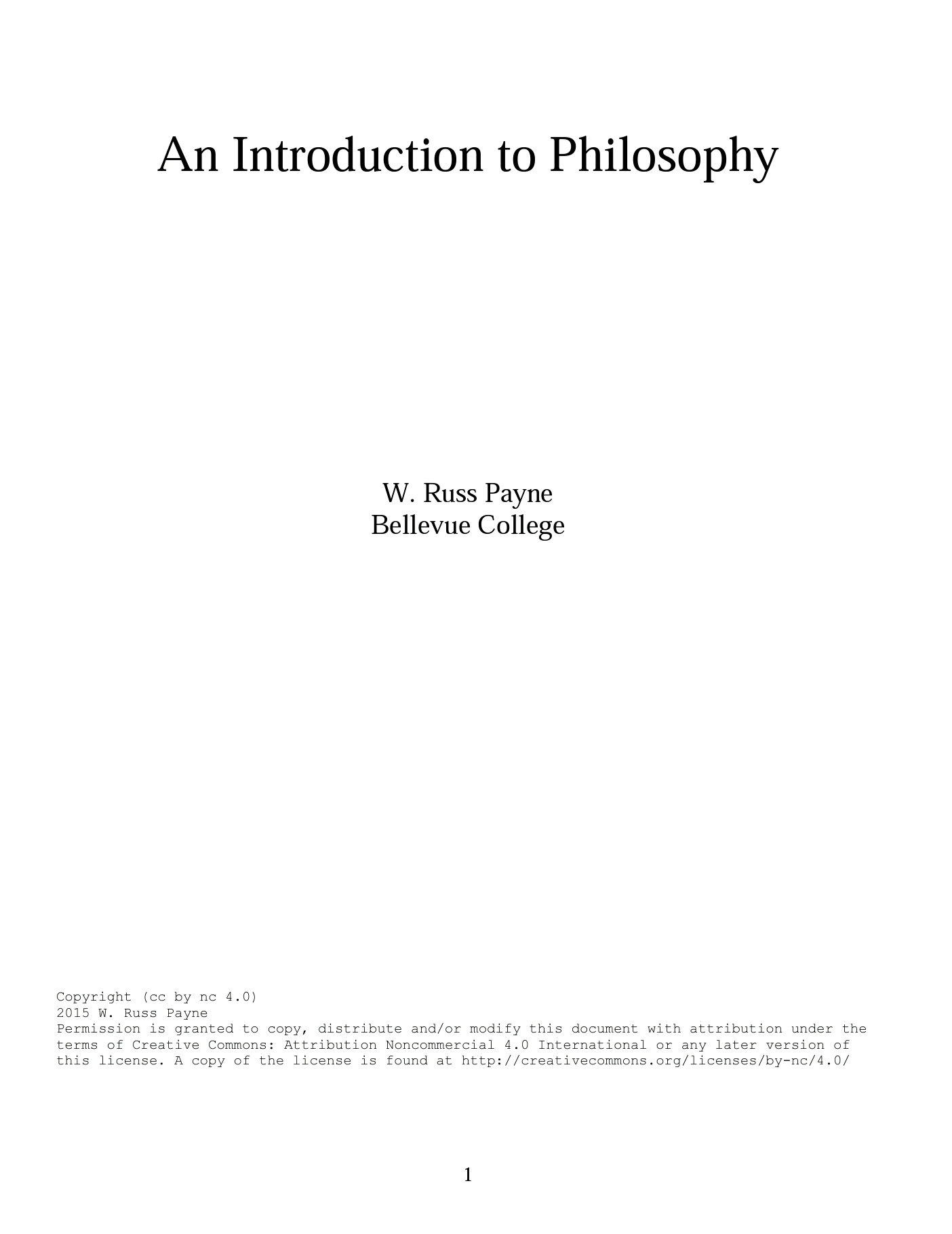 An Introduction to Philosophy by W. Russ Payne | Goodreads