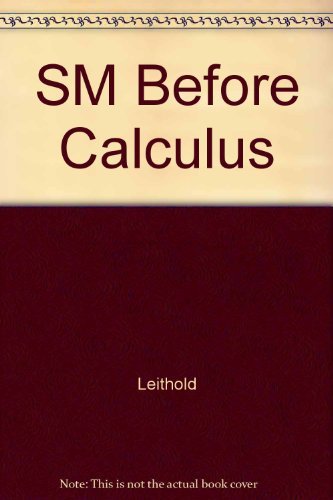 SM Before Calculus by Louis Leithold | Goodreads