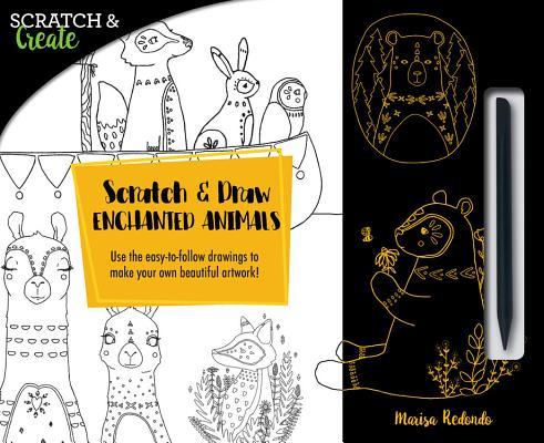 Scratch & Draw Enchanted Animals: Use the easy-to-follow drawings to ...
