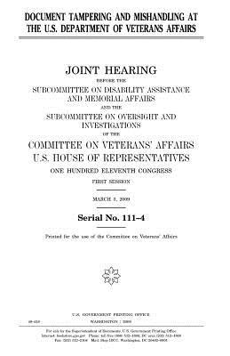 Document Tampering and Mishandling at the U.S. Department of Veterans ...