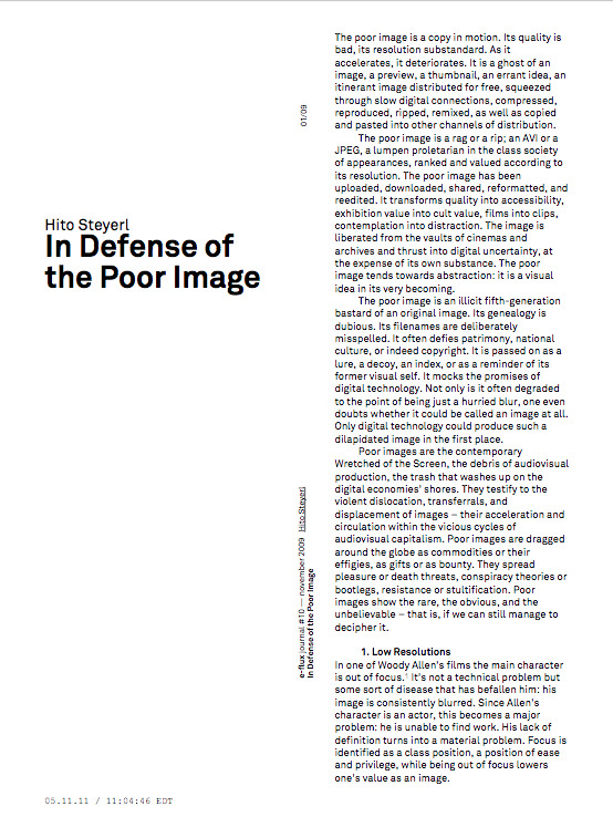 In Defense of the Poor Image by Hito Steyerl | Goodreads