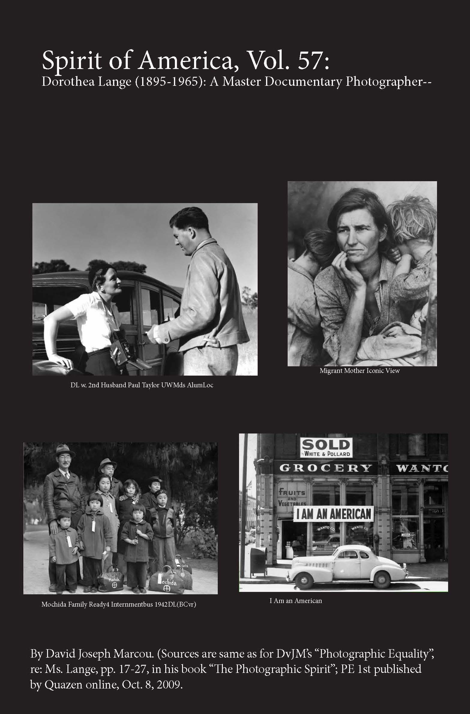 Spirit of America, Vol. 57: Dorothea Lange (1895–1965): A Master ...