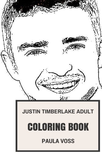 Justin Timberlake Adult Coloring Book: Teenage Symbol and Grammy Award ...