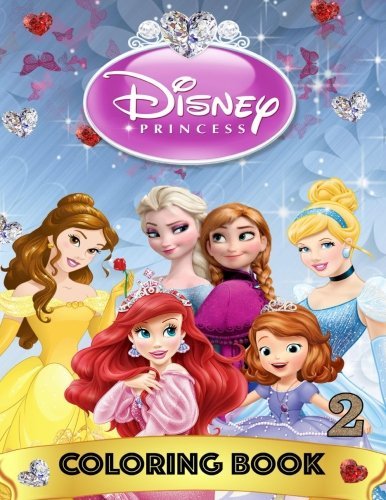 Disney Princess Coloring Book: Belle, Cinderella, Elsa, Anna, Ariel ...