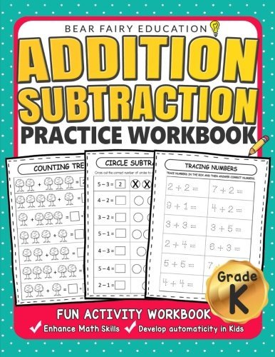 Addition Subtraction Practice Workbook .: Kindergarten books, Activity ...