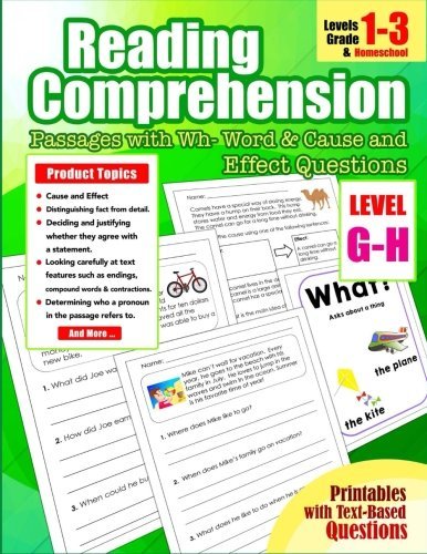 Reading Comprehension: Levels G & H Passages with Wh- Word & Cause and ...