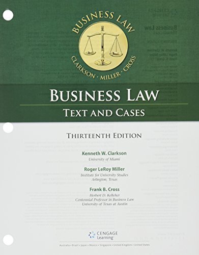 Business Law: Text and Cases [with MindTap LMS 2-Term Access Code] by ...