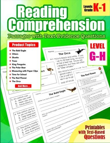 Reading Comprehension Passages and Questions for Guided: Level G and H ...