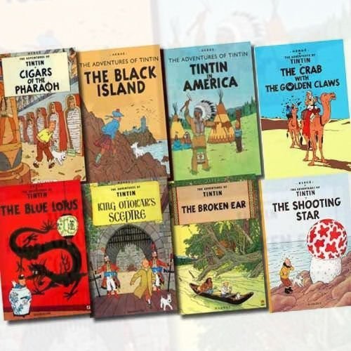 Hergé The Adventures of Tintin Collection 8 Books Bundle by Hergé ...