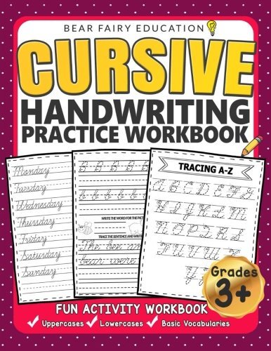 Cursive Handwriting Practice Workbook for 3rd 4th 5th Graders: Cursive ...