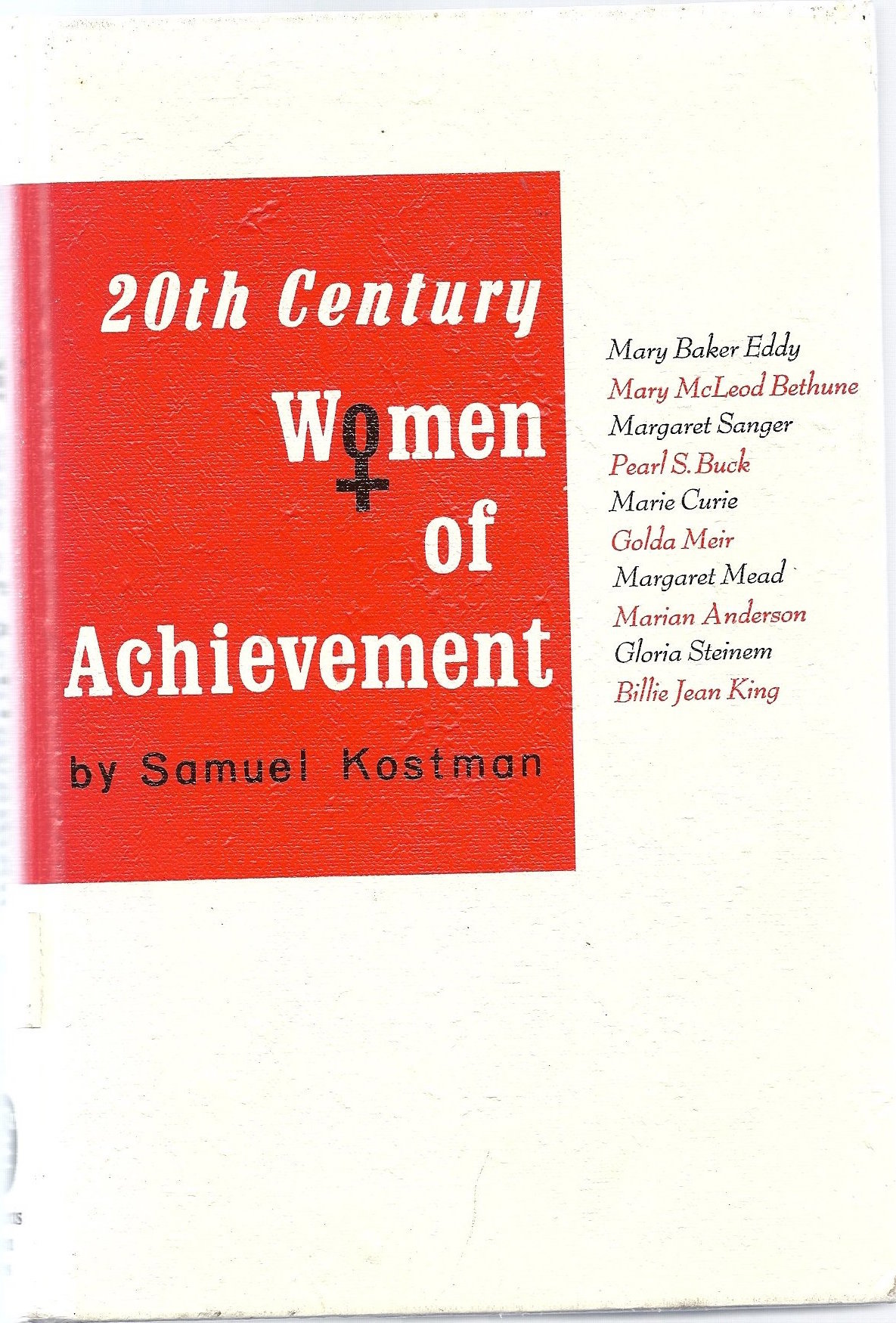 Twentieth Century Women of Achievement by Samuel Kostman | Goodreads