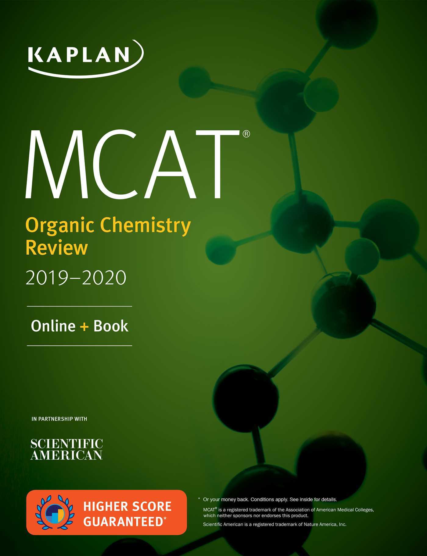 MCAT Organic Chemistry Review 2019-2020: Online + Book by Kaplan Test ...