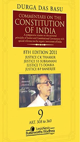 Dd Basu Commentary On The Constitution Of India Vol. 9 by Durga Das Basu | Goodreads