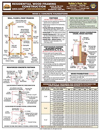 Residential Wood Framing Construction Quick-Card based on 2018 IRC by ...