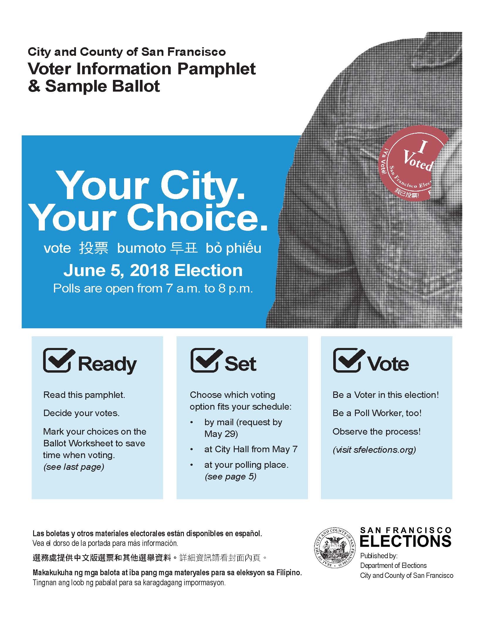 Voter Information Pamphlet & Sample Ballot: June 2018 by City and ...