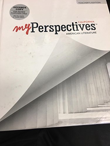 MY PERSPECTIVES, AMERICAN LITERATURE, Teachers Edition by Pearson ...