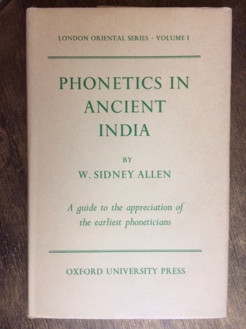 Phonetics in Ancient India by W. Sidney Allen | Goodreads