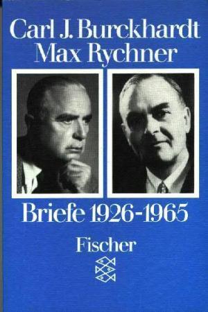 Carl J. Burckhardt Max Rychner Briefe 1926–1965 by Carl Jacob ...