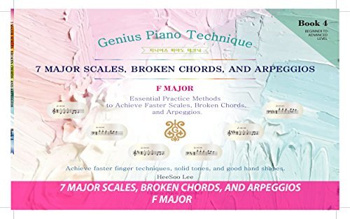 GENIUS Piano Technique Series F Major 4, Piano Scales Arpeggios Book ...