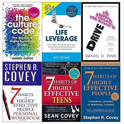 Culture code, drive, life leverage, 7 habits of highly effective people ...