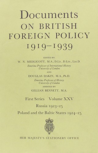 Documents on British Foreign Policy, 1919-1939. First Series by E.L ...