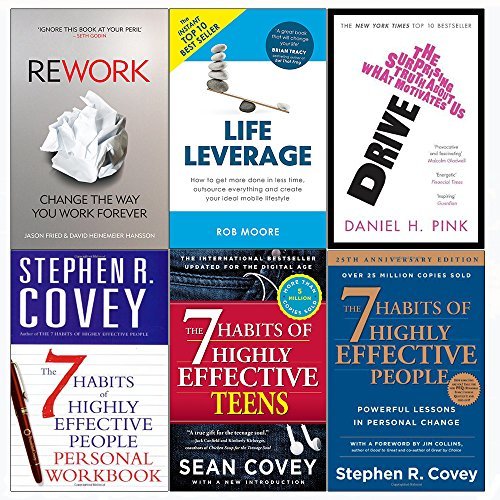 Rework, drive, life leverage, 7 habits of highly effective people and ...