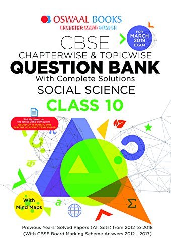 Oswaal CBSE Question Bank For Class 10 Social Science by Panel of ...