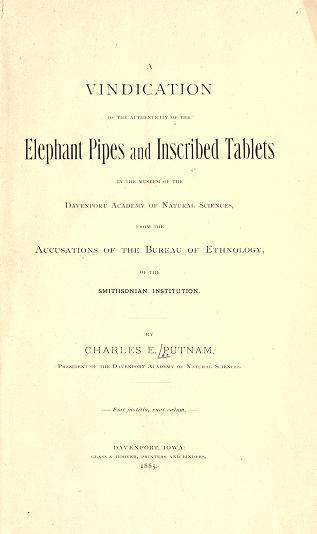 A Vindication of the Authenticity of the Elephant Pipes and Inscribed ...