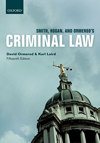 Smith, Hogan, & Ormerod's Criminal Law by David Ormerod | Goodreads