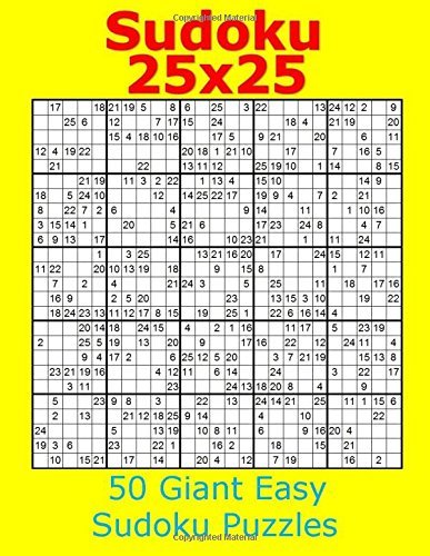 Sudoku 25x25 50 Giant Easy Sudoku Puzzles by Jacob James | Goodreads