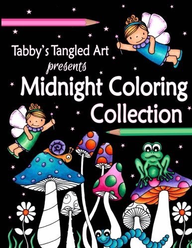 Tabby's Tangled Art Midnight Coloring Collection: Black Background ...