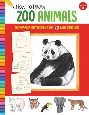 How to Draw Zoo Animals: Step-by-step instructions for 20 wild ...