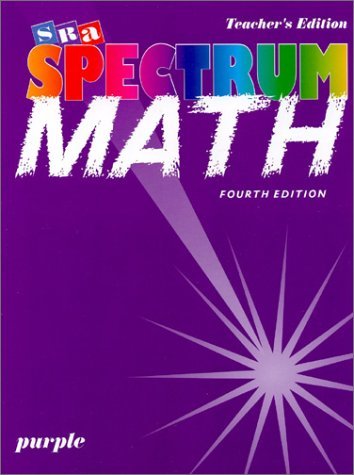 Spectrum Mathematics - Purple Book, Level 8 - Teacher's Edition by SRA ...