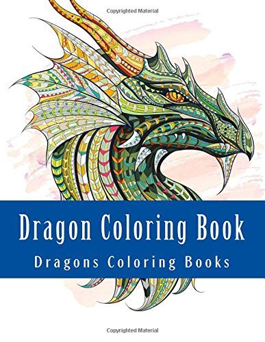 Dragon Coloring Book: Simple Large Print One Sided Stress Relieving ...