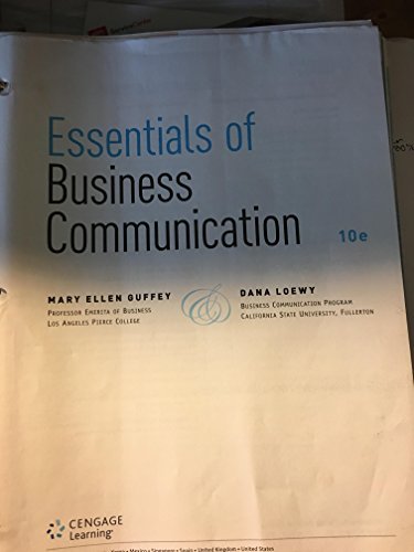 Essentials of Business Communication by Mary Ellen Guffey | Goodreads