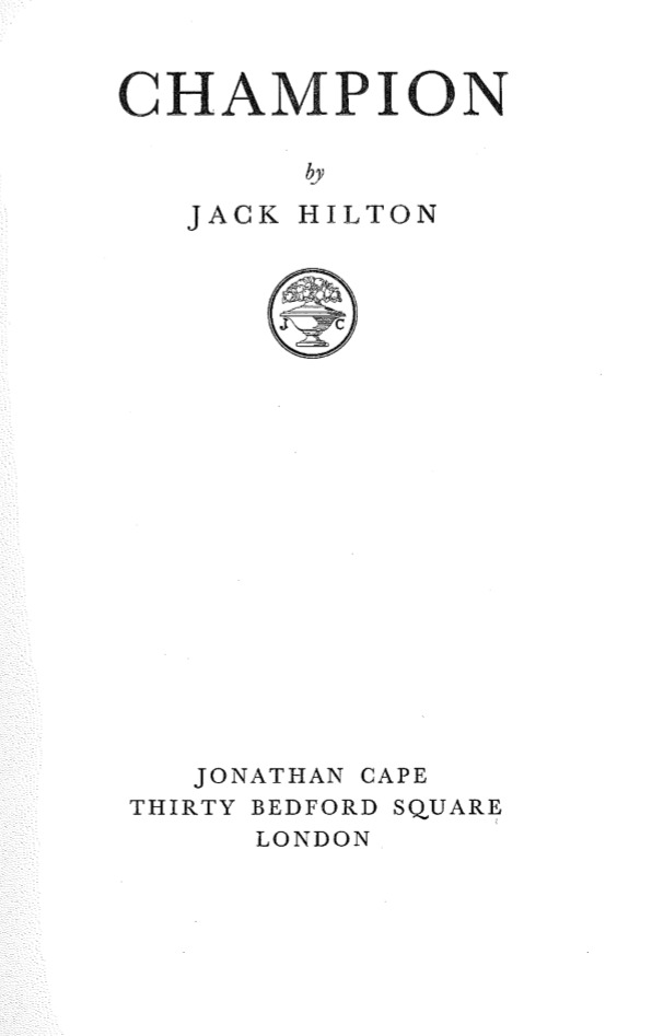 Champion by Jack Hilton | Goodreads