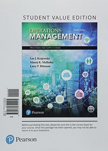 Operations Management: Processes and Supply Chains, Student Value ...