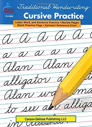 Carson Dellosa Traditional Handwriting: Cursive Practice, Grades 2 - 5 ...