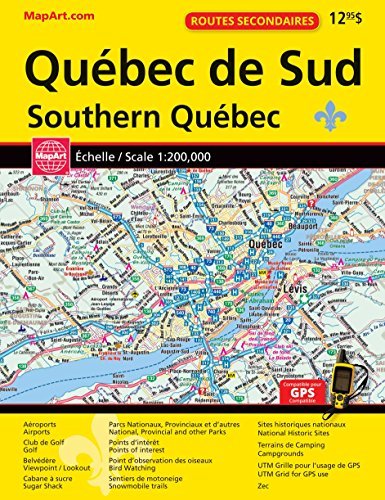 Southern Quebec Road Atlas with Secondary Routes by Canadian ...
